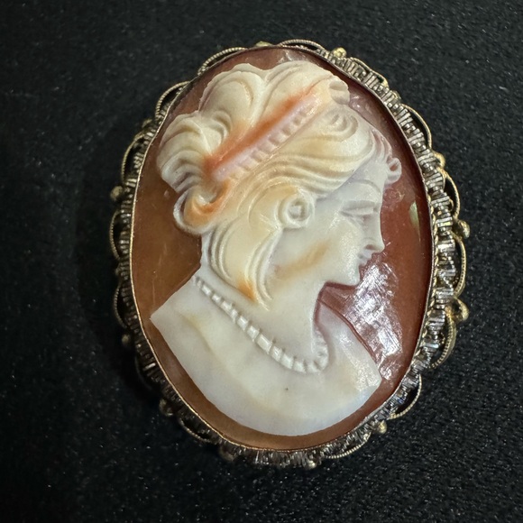 Jewelry | Vintage Shell Cameo Broochpendant | Poshmark